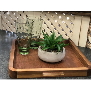 Union Rustic Kalmar Home Acacia Wood Rectangle Serving Tray & Reviews | Wayfair
